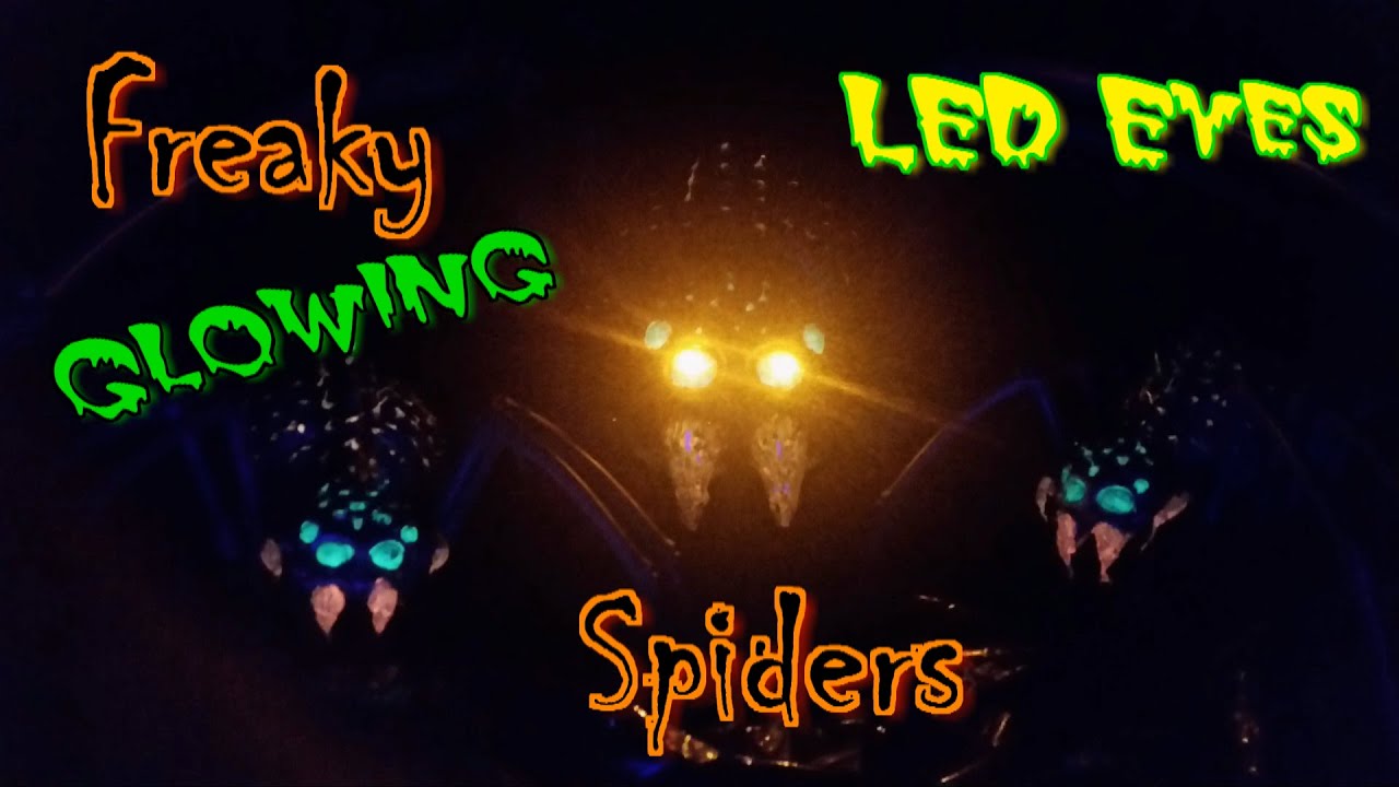 "Freaky Glowing Spiders" with LED Light Up Eyes - YouTube