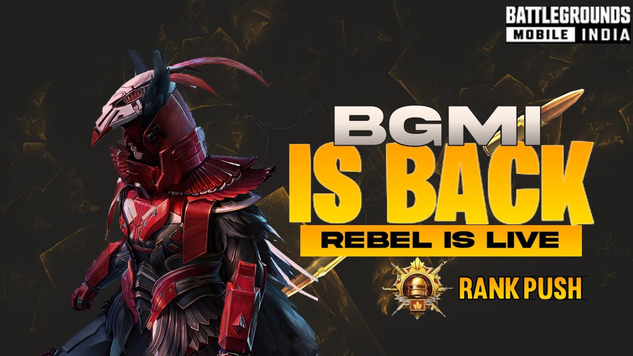 BGMI IS BACK!! FULL RUSH GAMEPLAY LIVE REALME 9SE |REBELIS LIVE|🔥 - YouTube