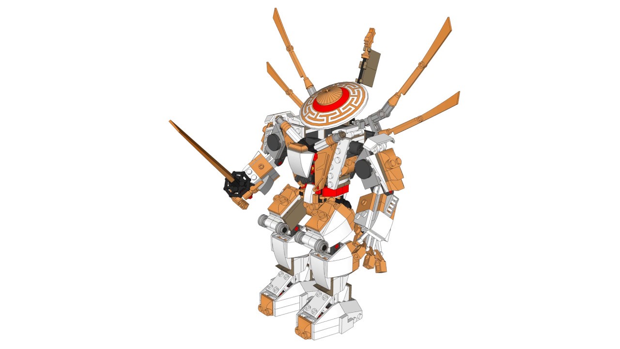 Lego 71702 Golden Mech 3D Sketchup - YouTube