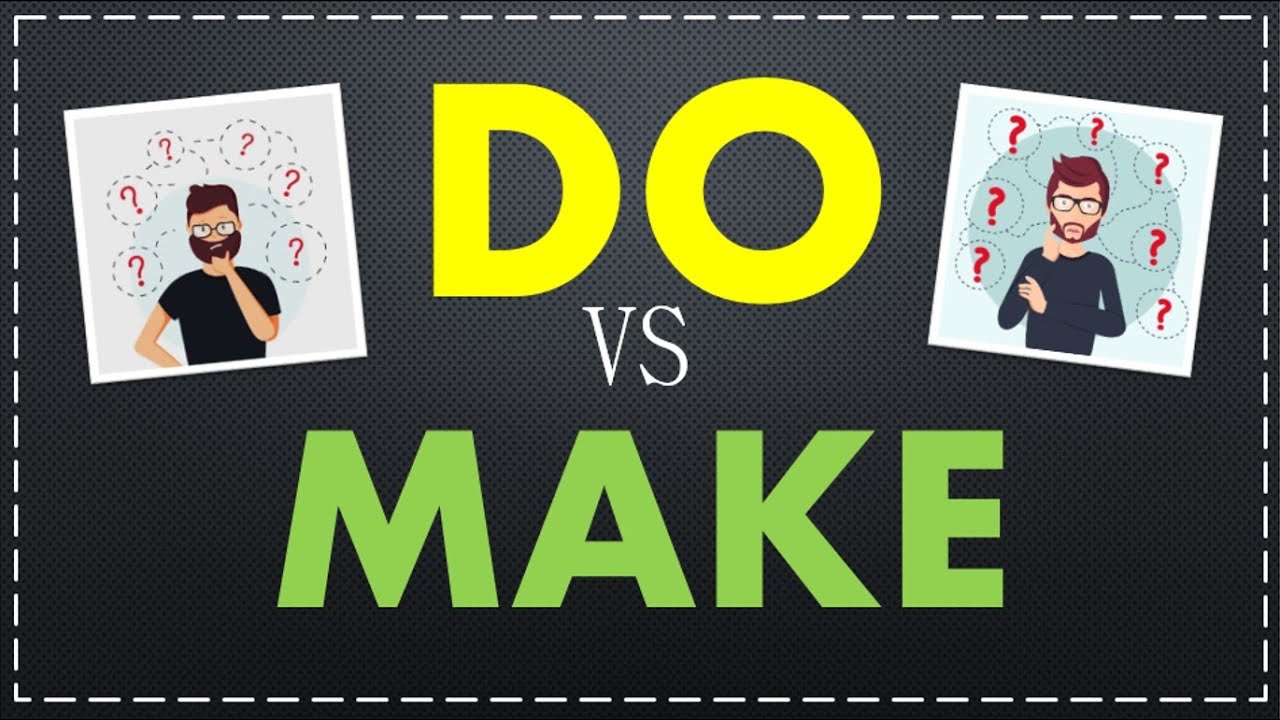 DO vs MAKE (Lección de Inglés) - YouTube
