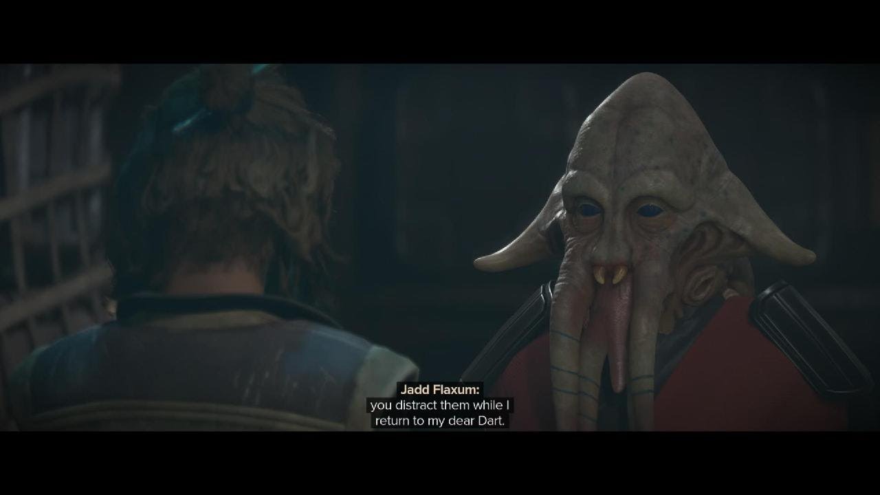 Star Wars Outlaws - Clip: Kay Frees Jadd Flaxum (Let Jadd Keep The List ...