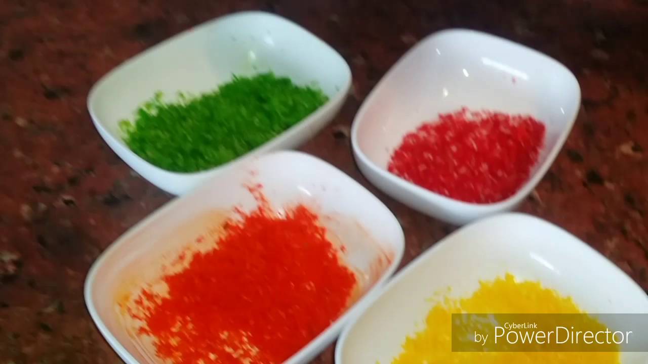 How to make coloured coconut - YouTube