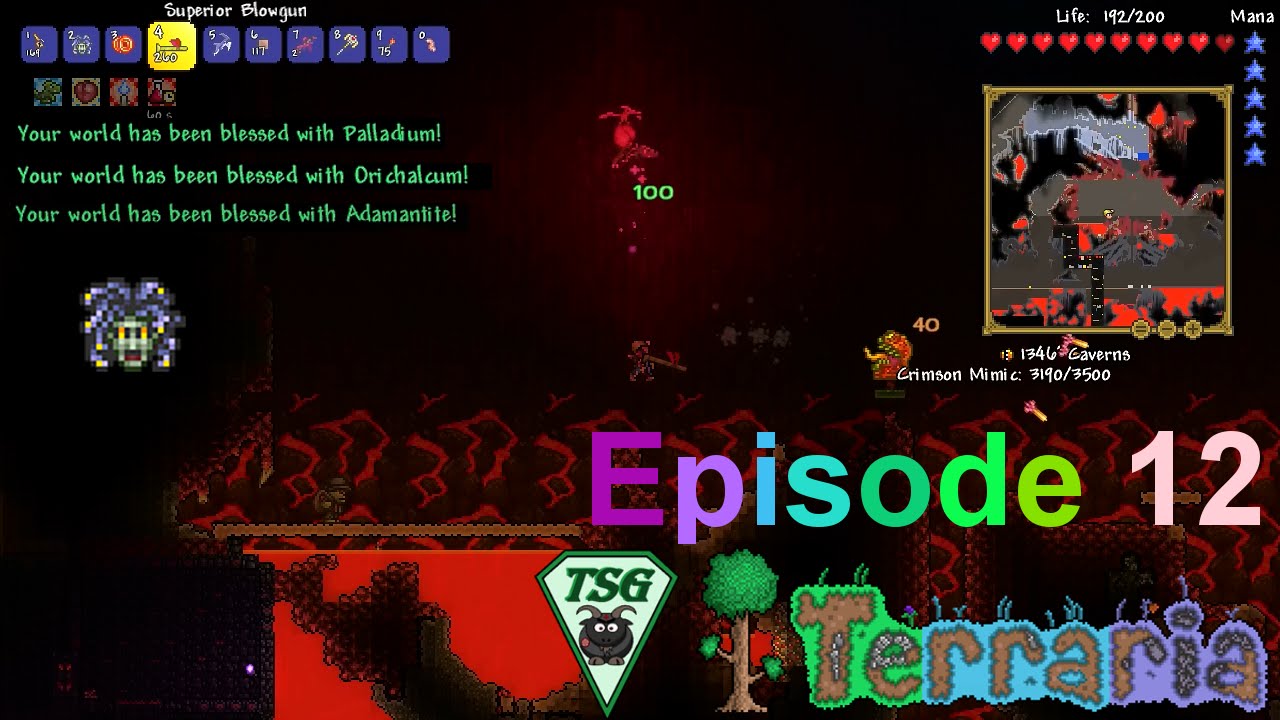 Medusa Head Crimson Mimic & Hardmode Ores! Terraria Ep 12 - YouTube
