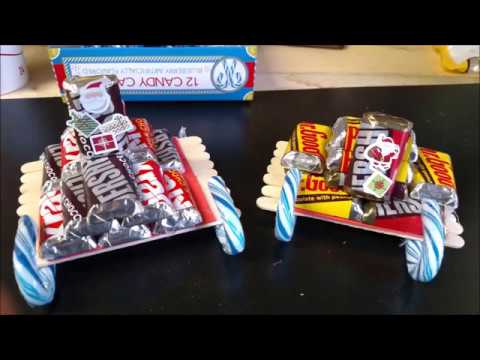 How To Make: CHRISTMAS CANDY SLED - Santa Sleigh - crafty gift idea ...