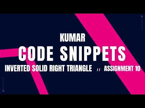 Inverted Solid Right Triangle | Assignment 10 | CCBP | NxtWave CCBP 4.0 Telugu | Python Coding ...