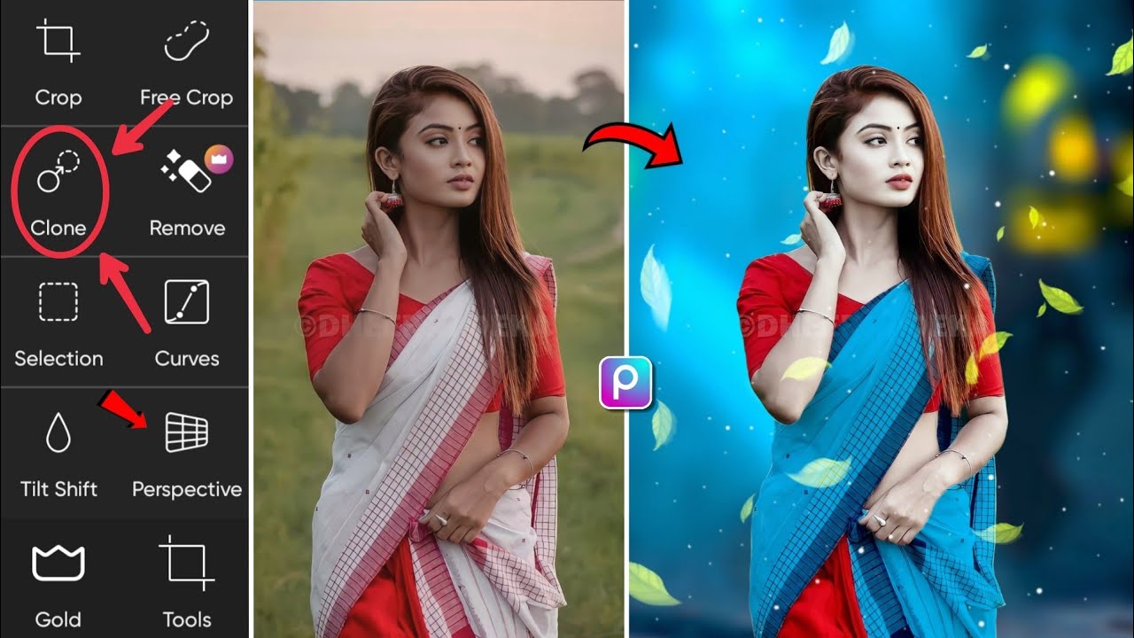 PicsArt Blue Background Change Full tutorial | PicsArt Se Background ...