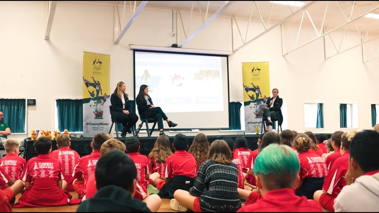 Beijing 2022 Olympians visit Forrest Primary School - YouTube