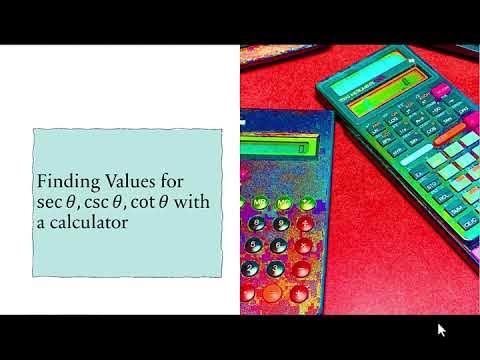 Finding sec, csc, and cot with a Calculator - YouTube