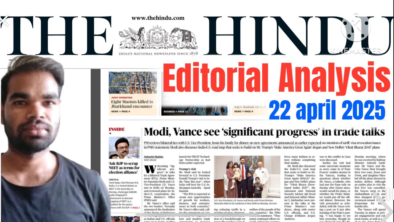 📌 The Hindu Editorial Analysis | 22 april 2025 | Daily Current Affairs ...