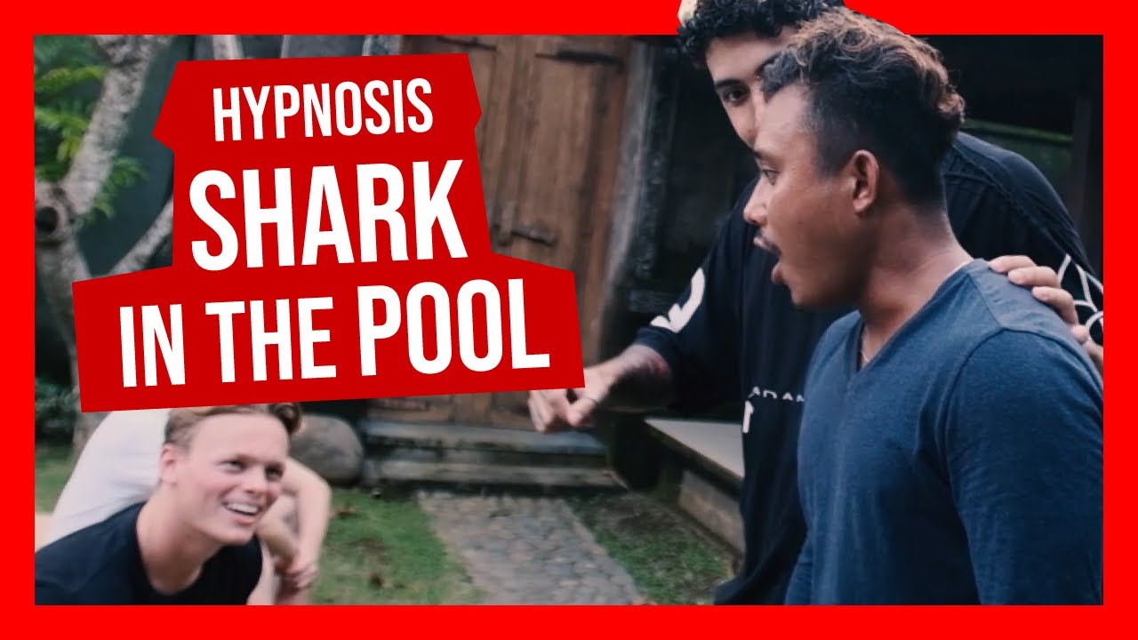 Hypnotized to think there's a SHARK in the POOL - YouTube