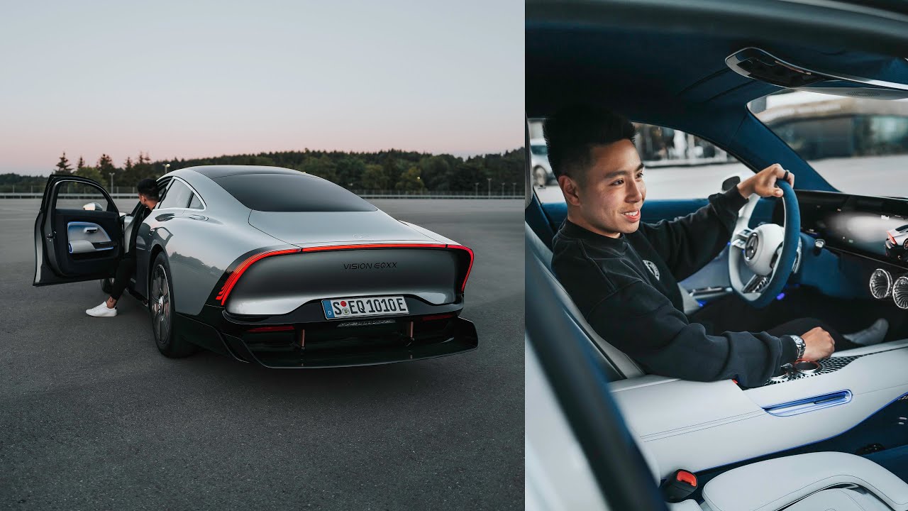 Mercedes VISION EQXX Electric Car Driving Experience // 1000KM Range ...
