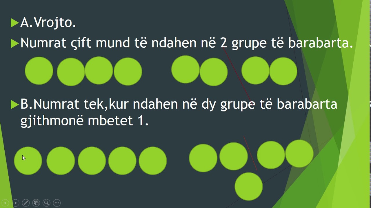 Matematike 1"Numrat cift dhe tek" - YouTube