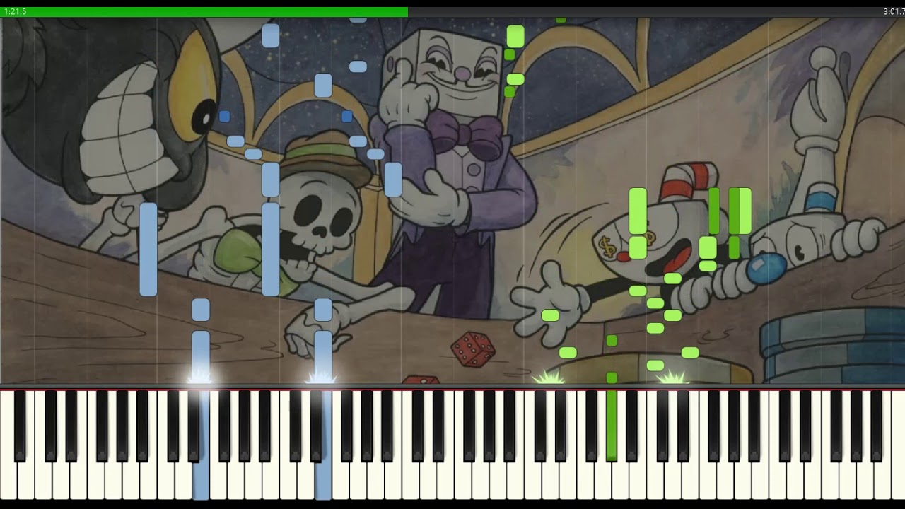 Cuphead - Funhouse Frazzle (Piano Tutorial Synthesia) - YouTube