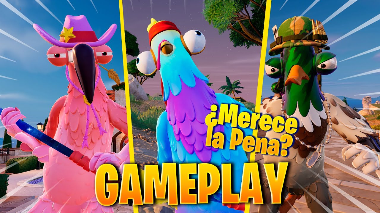 GAMEPLAY NUEVAS SKIN SHERIFF FLAMENCO, PERICO Y SARGENTO PATO - LOTE PAJAROS PAREJOS FORTNITE ...