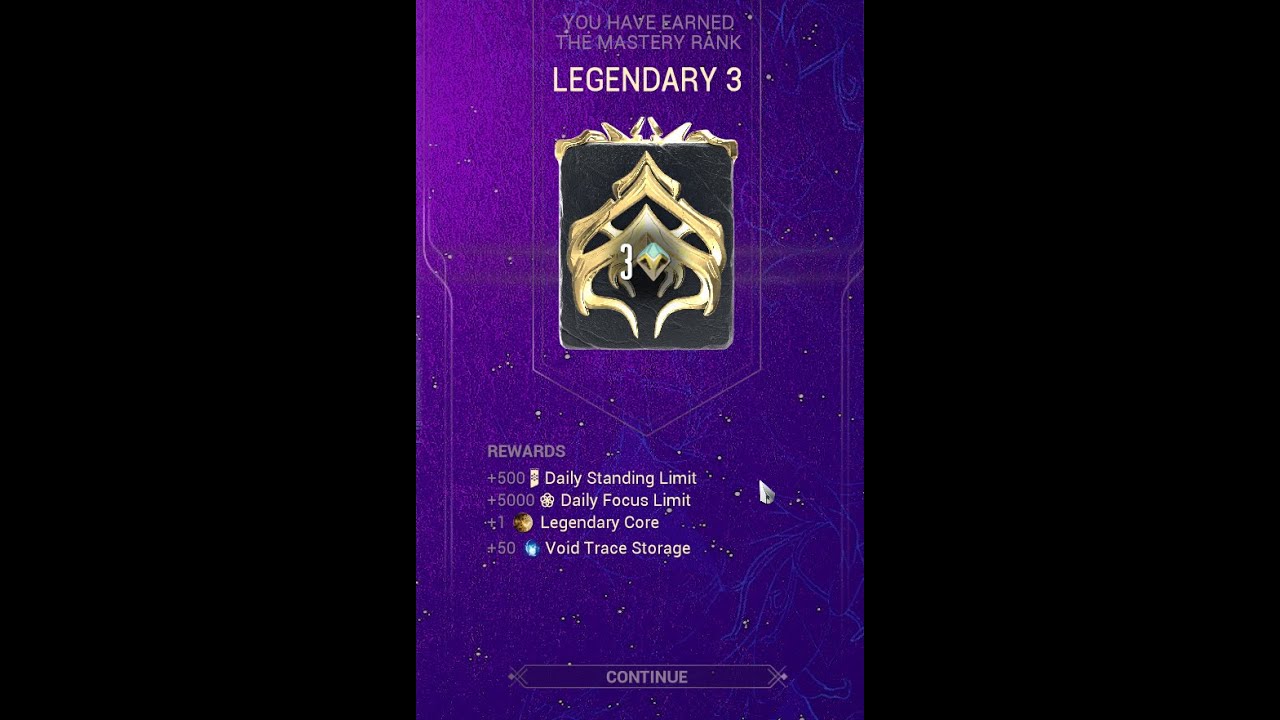 Warframe Legendary 3 Mastery Rank Test - YouTube