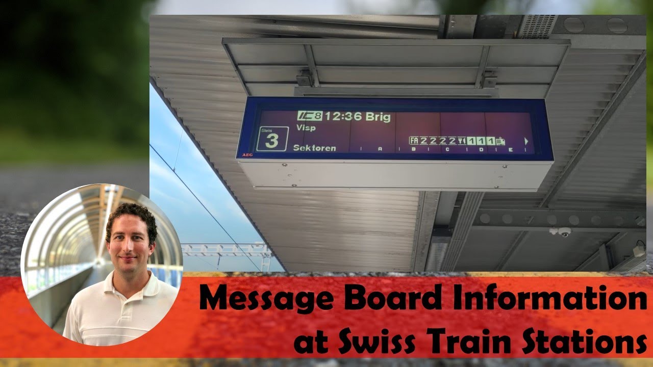 Message Board Information at Swiss Train Stations - YouTube