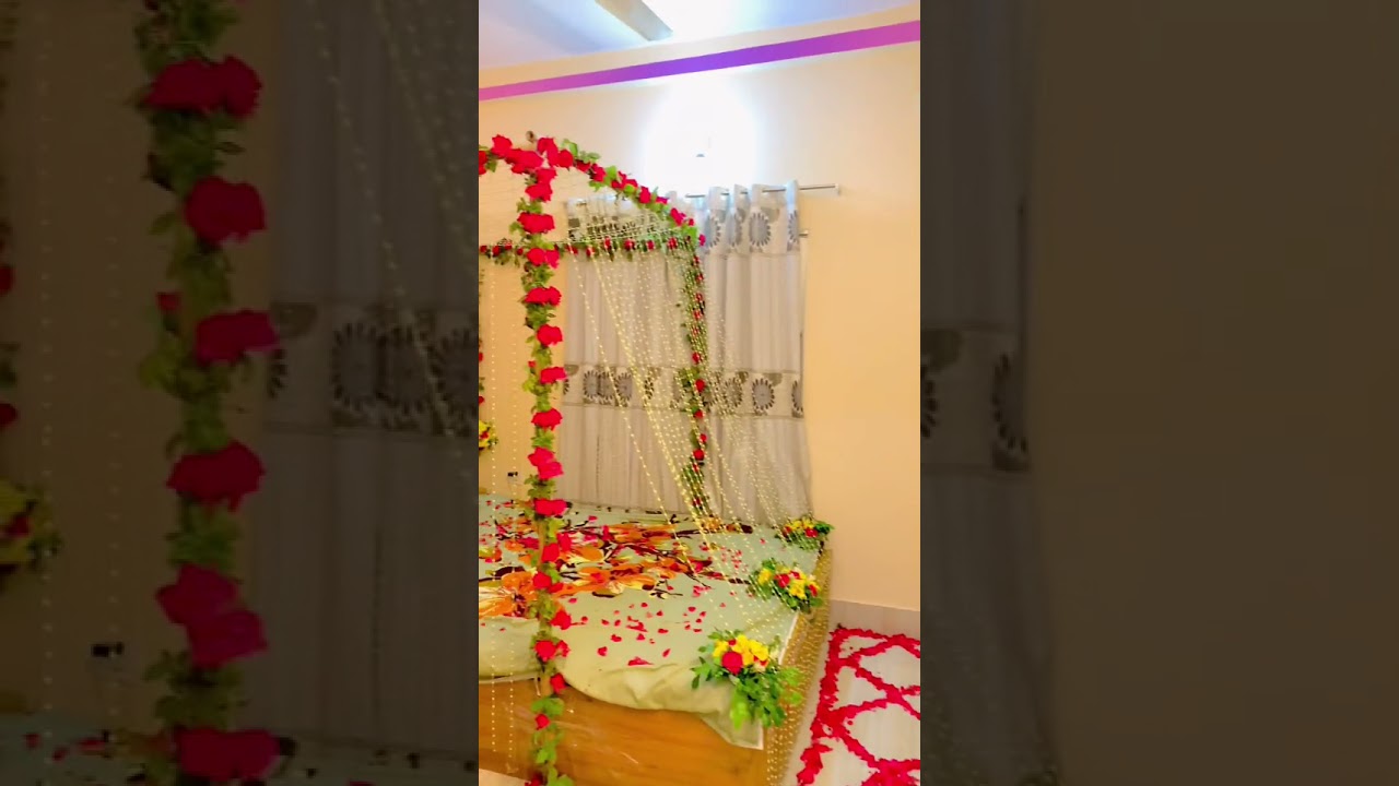 বাসর ঘর ডেকোরেশন ll Basor ghor sajano ll Guru ghor banaila ki diya ll ...