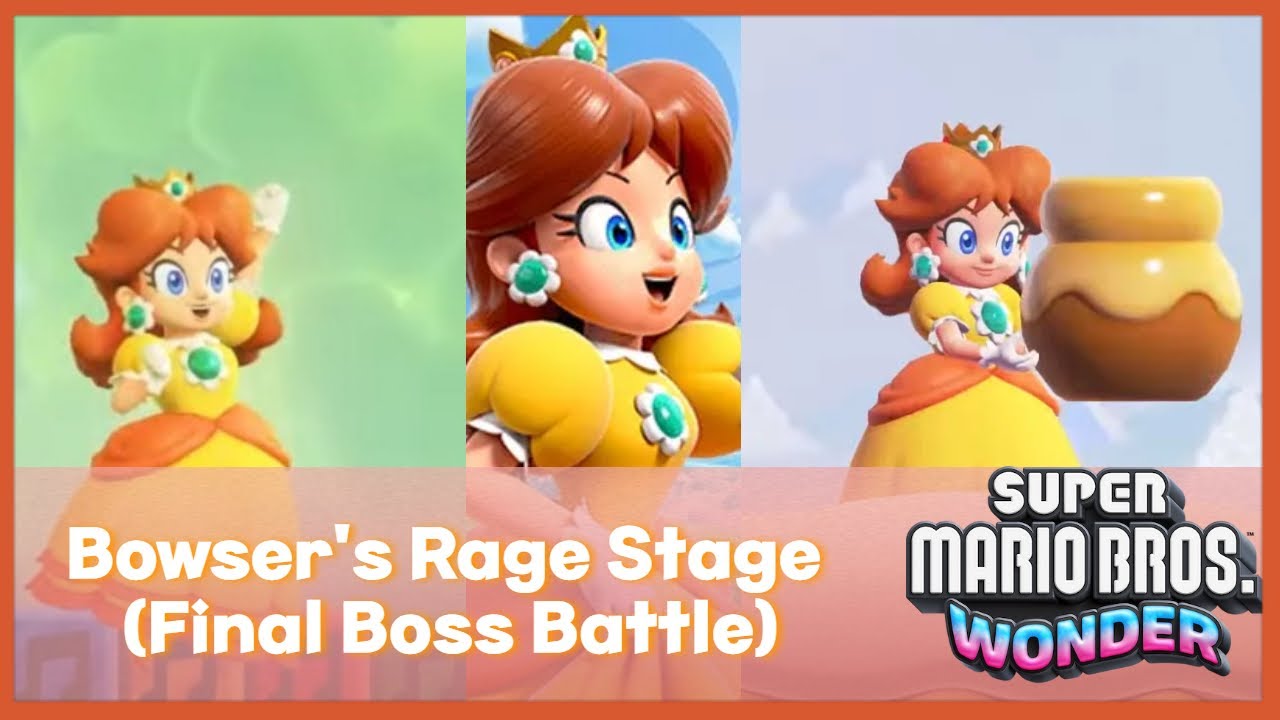 Super Mario Bros. Wonder - Bowser's Rage Stage | Daisy Gameplay | - YouTube
