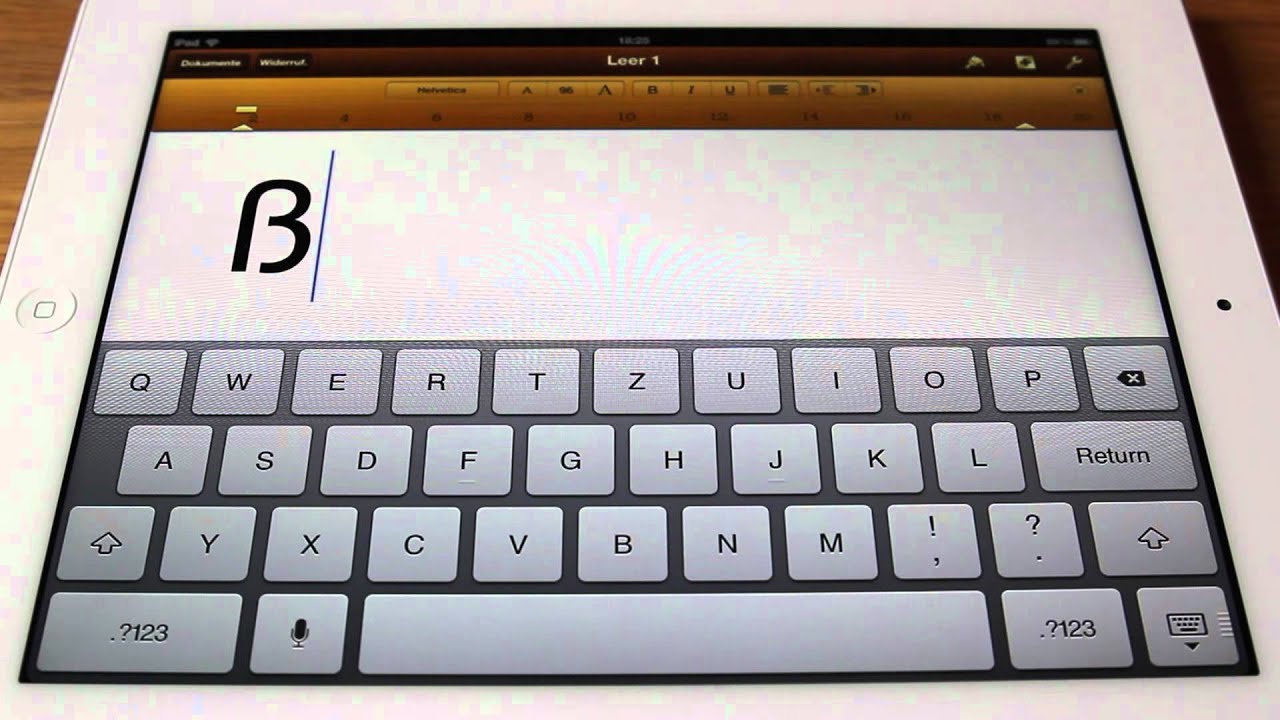Eszett ß auf dem iPad eingeben - YouTube