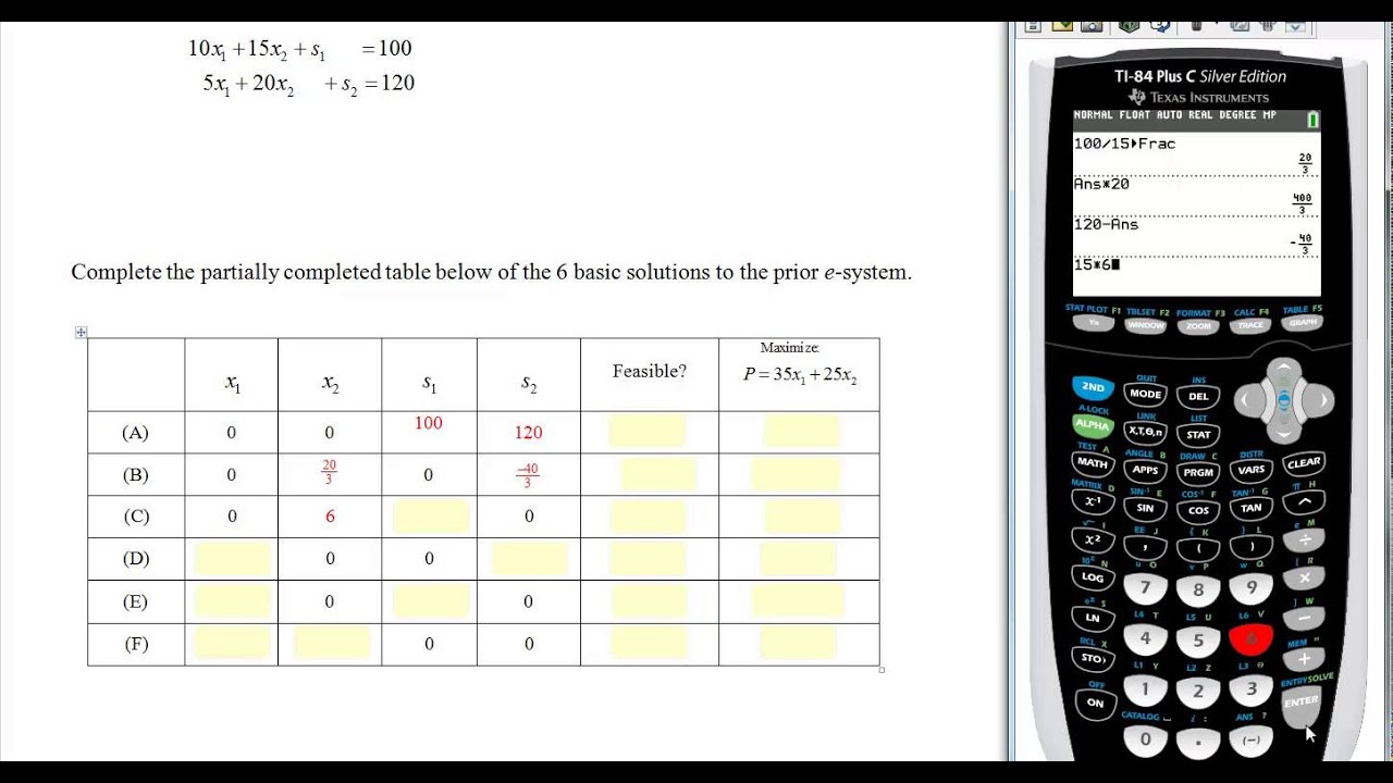 1630 Video 21 Table Method continued - YouTube