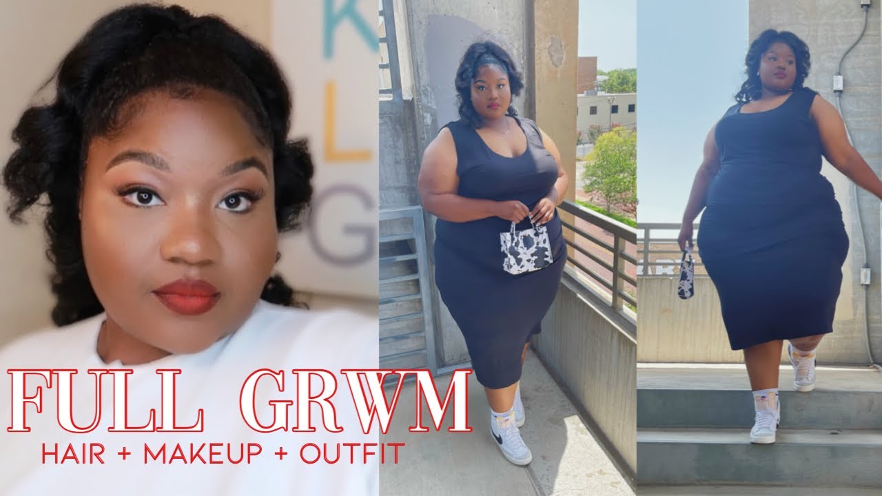 FULL GRWM IG PHOTOS | HAIR + MAKEUP + OUTFIT | PLUS SIZE - YouTube