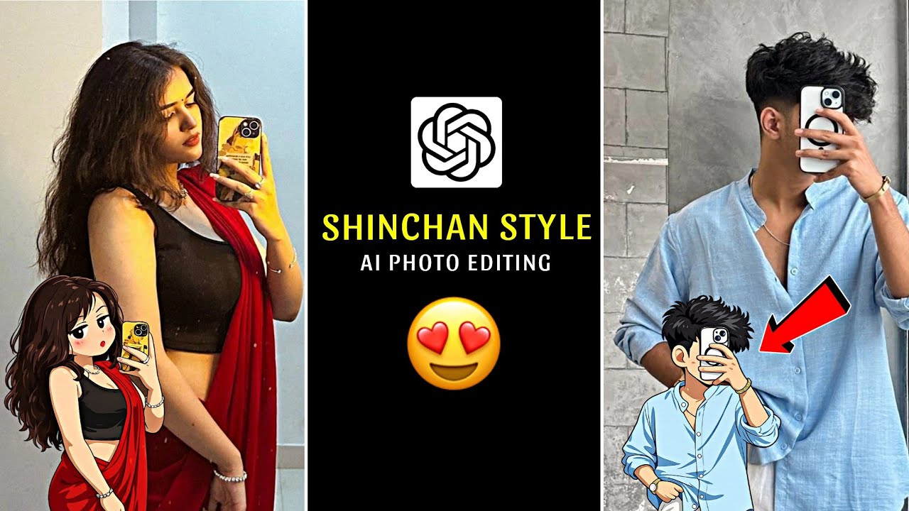 Trending Shinchan Style Ai Photo Editing | Crayon Shin-chan Character ...