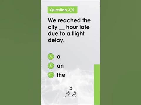 Articles (part 1/2) | 5-QUESTION ENGLISH QUIZ #englishgrammar - YouTube