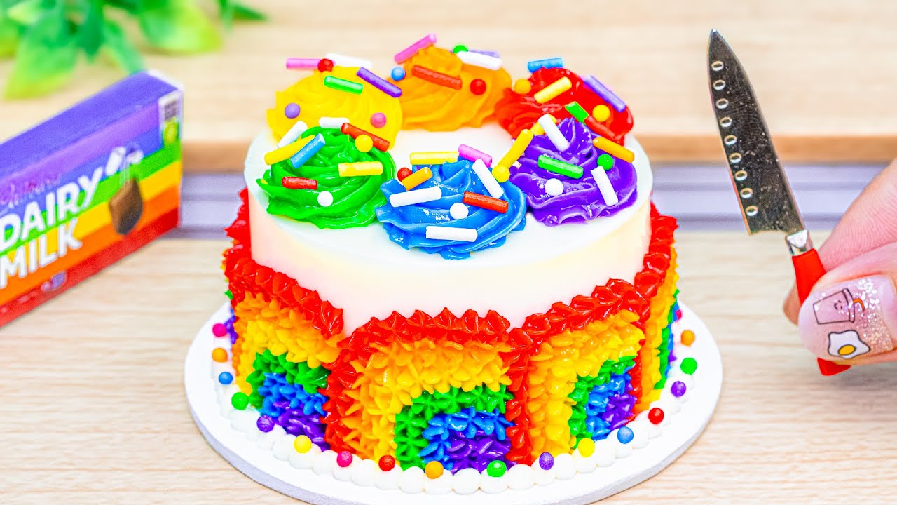 Mini Rainbow Cake Recipes🌈Top Perfect Miniature Sweet Buttercream Cake Decorating By Dream Cakes ...