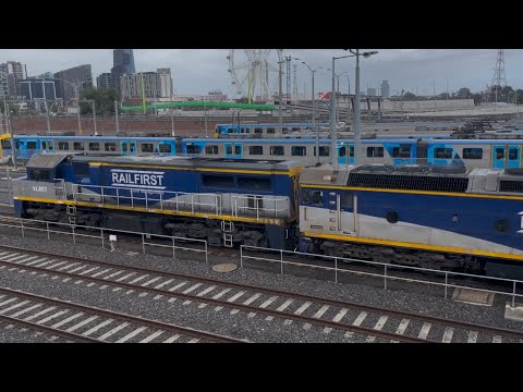 VL and G Class On Long Island Steel Train Passing North Melbourne Yards ...