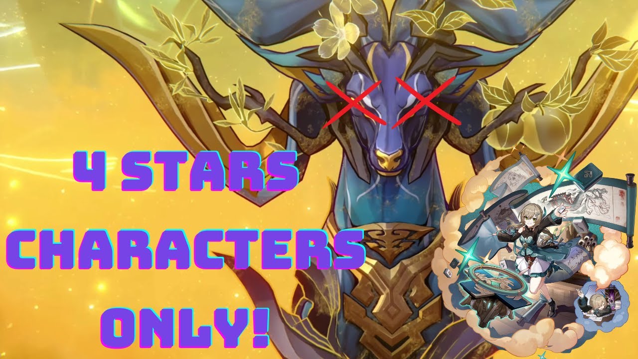 Defeat Abundant Ebon Deer 4 star characters only [F2P] [Honkai star ...