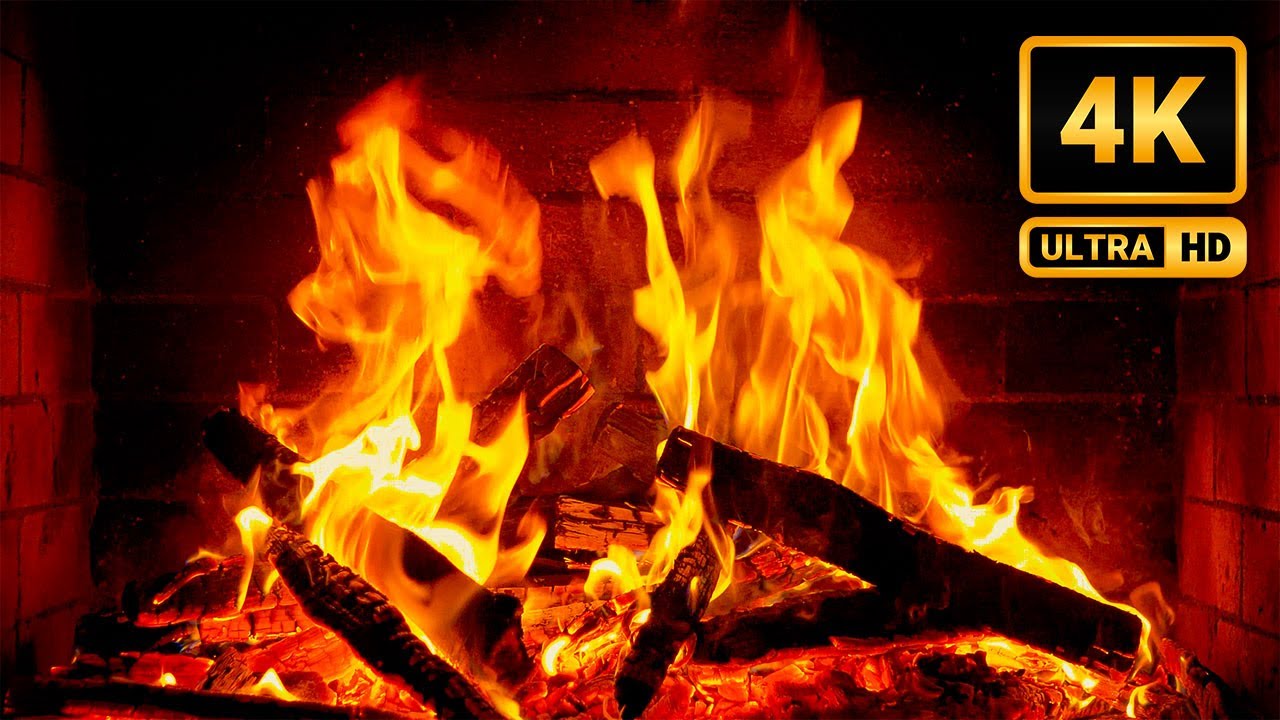 The MOST Peaceful Fall Fireplace Ever🔥Elegant Jazz Music & Crackling ...