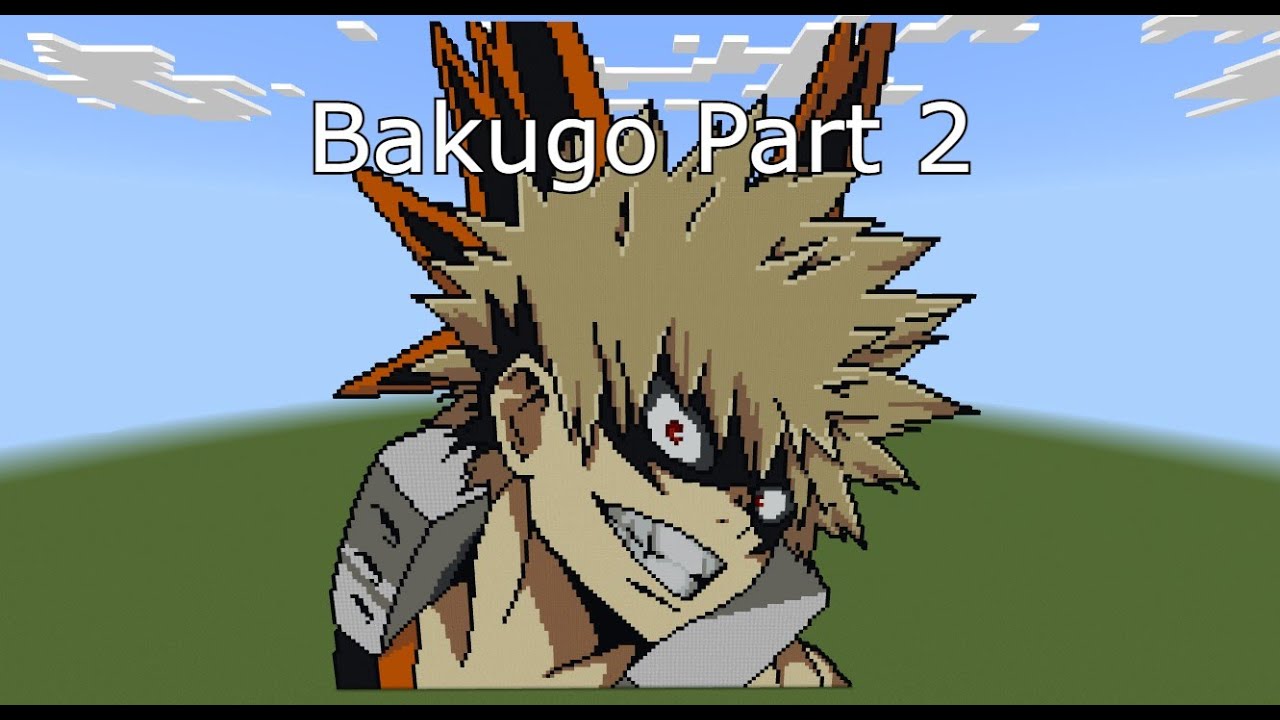 Minecraft Pixel Art Tutorial - Katsuki Bakugou Part 2 - YouTube