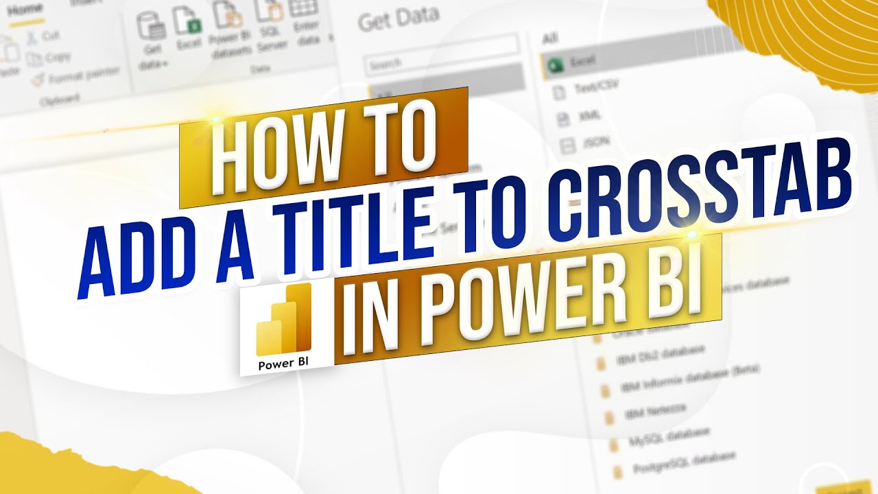 Add a Title to a Crosstab in Power BI - YouTube