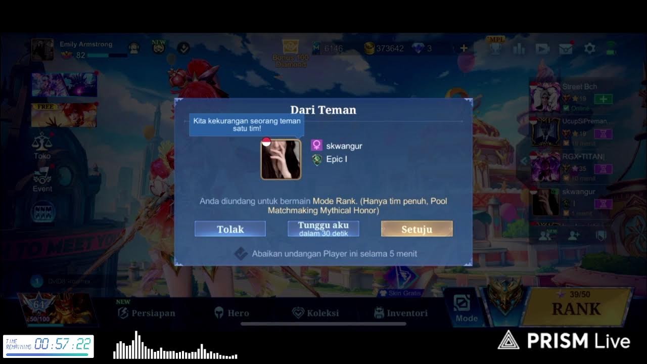 RANK GAME MLBB - YouTube