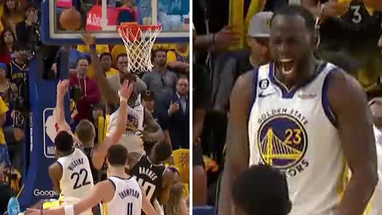 Draymond Green blocks Domantas Sabonis and LETS HIM HEAR IT! 🗣| NBA on ...