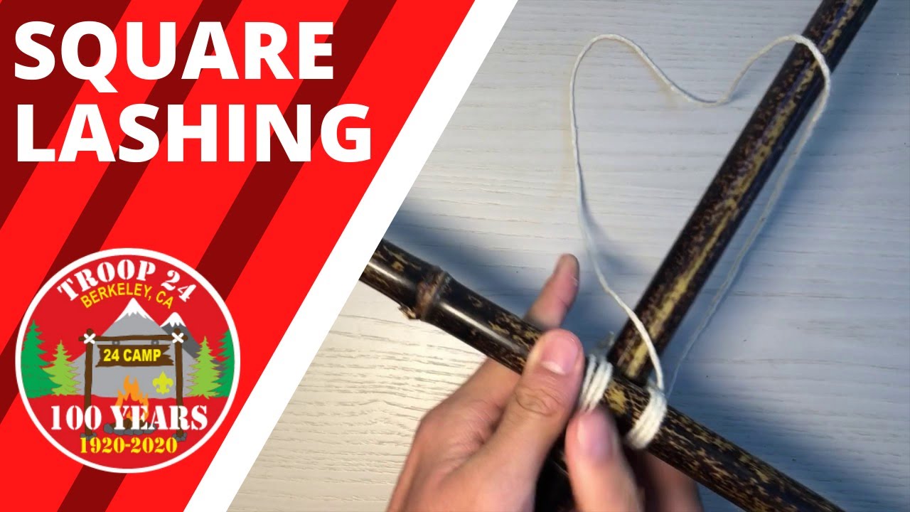 How to Tie a Square Lashing | Step by Step Guide - YouTube