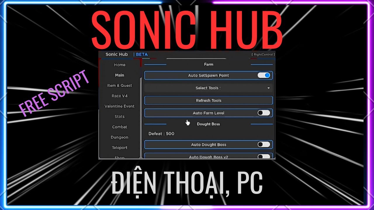 H.A.C.K BL.OX TRÊN ĐIỆN THOẠI, PC [SONIC HUB] [TÌM ĐẢO BÍ ẨN, AUTO FARM ...