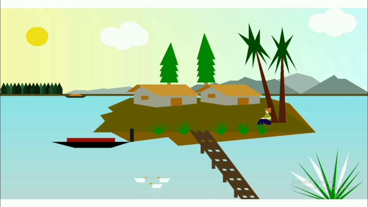 Village Scenario | Computer Graphics Project using OpenGL C++ - YouTube