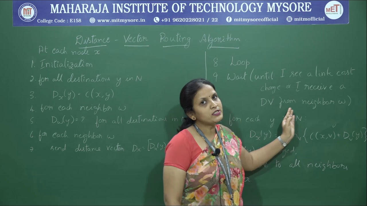 Distance Vector Routing Algorithm V Semester Cse Module 03 Cns