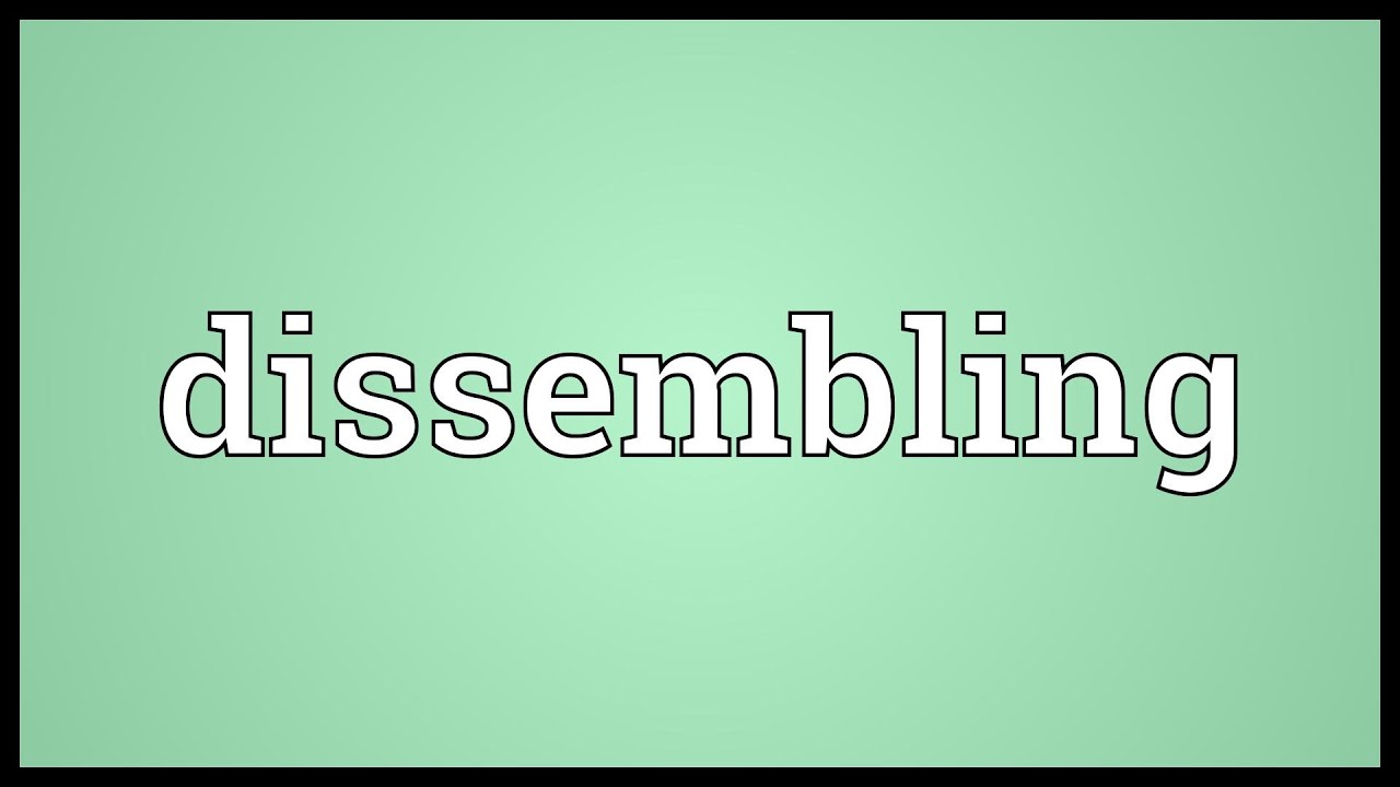 Dissembling Meaning - YouTube