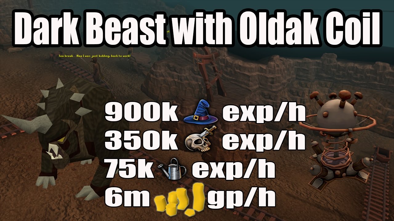 [Runescape 3] Dark Beast Slayer Guide | Oldak Coil | 900k Magic Exp/h ...