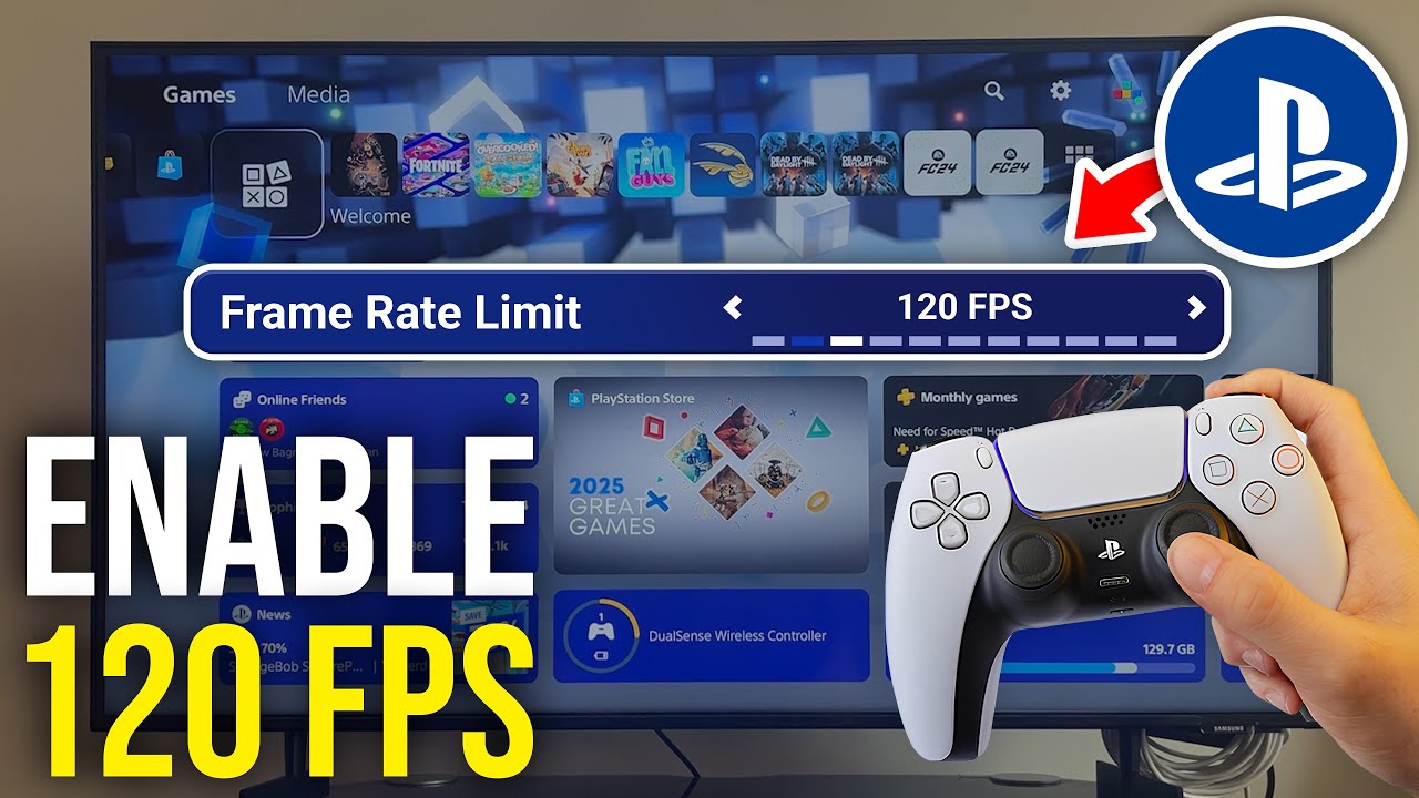 How To Enable 120 FPS On PS5 - Full Guide - YouTube