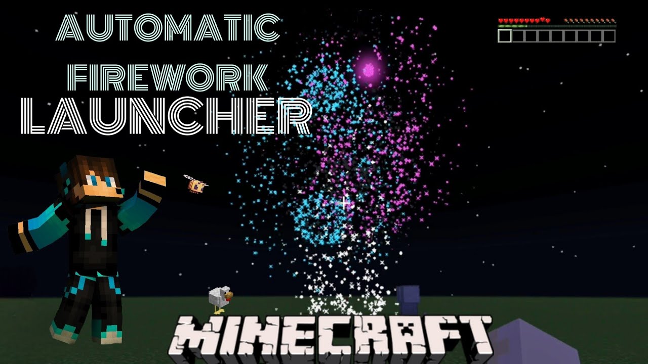 🤗Automatic firework laucher In Minecraft🤫 || lagatar firework launch ...