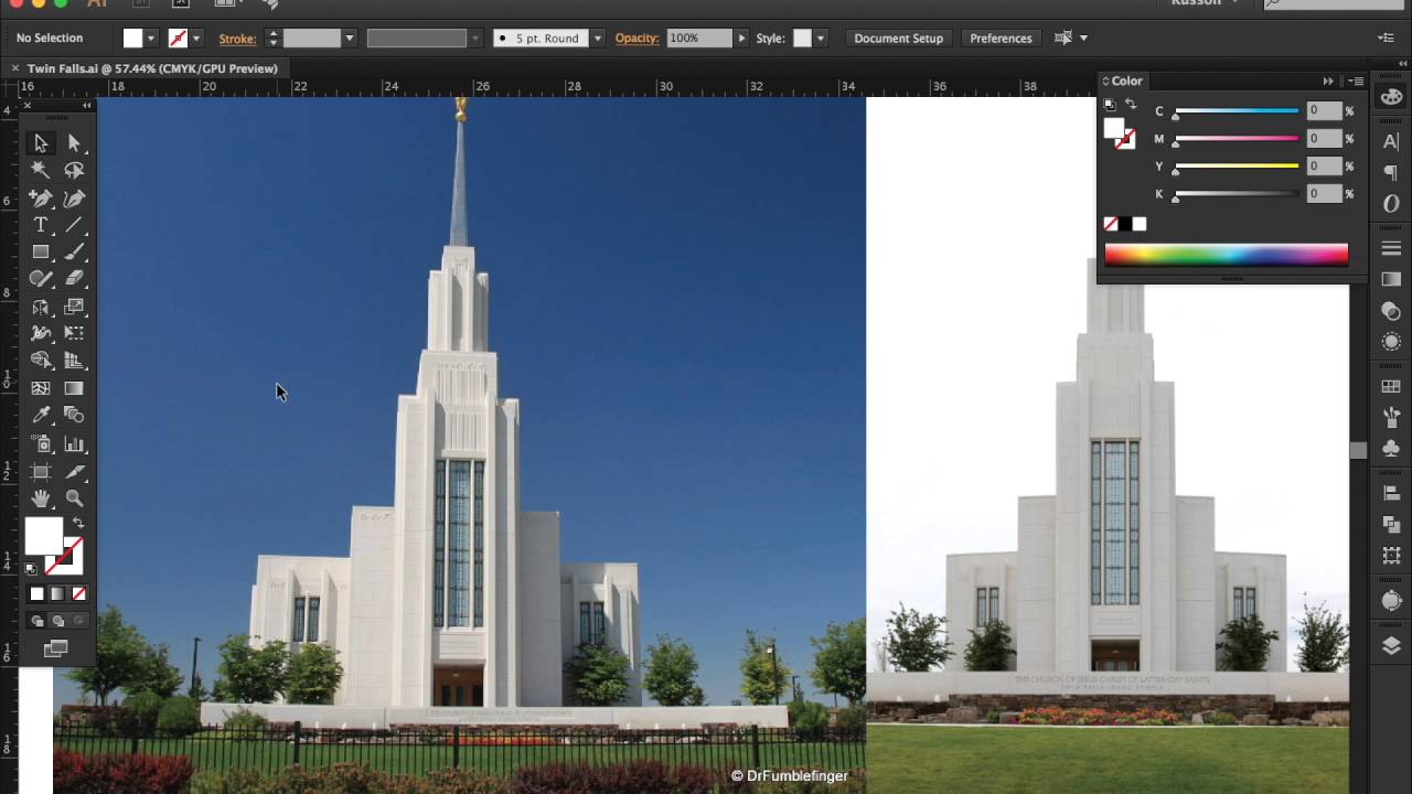 Illustration time-lapse (Twin Falls LDS Temple) - YouTube