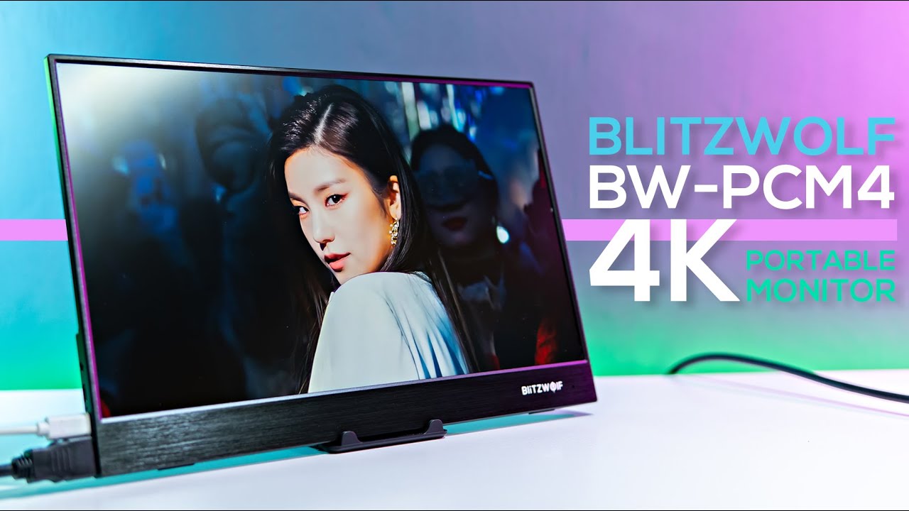 BlitzWolf BW-PCM4 Portable 4K Monitor Review - Budget 4K Monitor! - YouTube