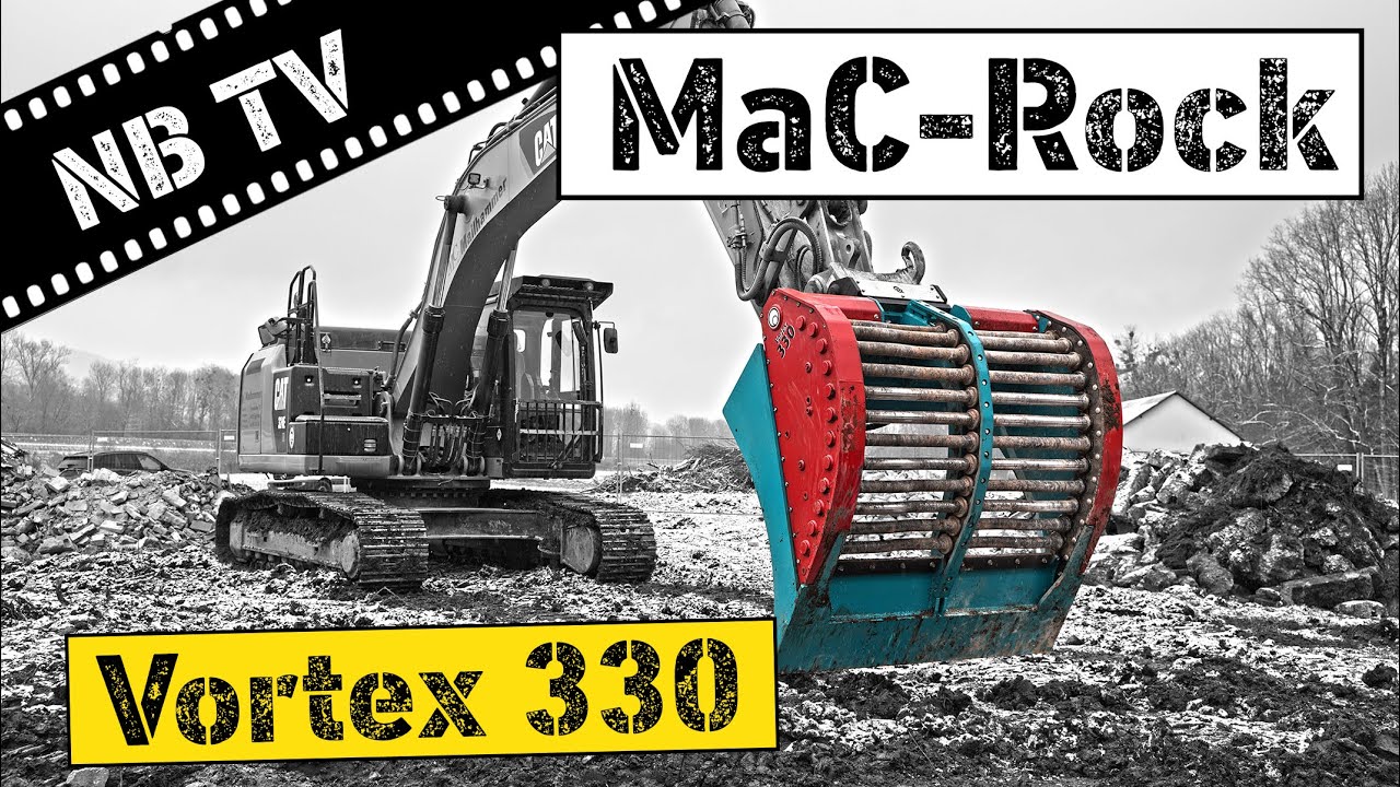 MaC-Rock Vortex 330 | Sieblöffel im Abbruch | CAT Bagger - YouTube