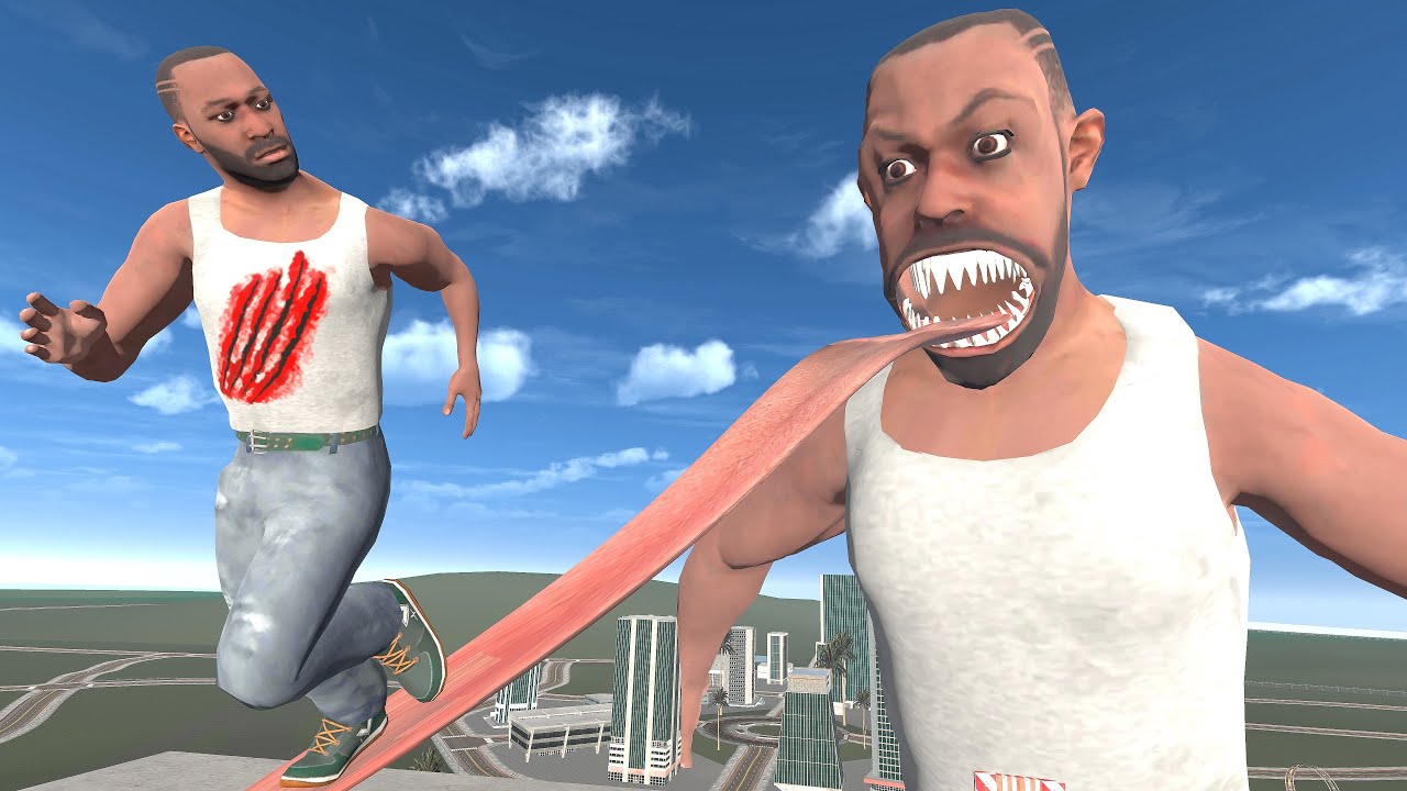 Franklin Enter Inside Big Teeth Monster Franklin Mouth In Indian Bike ...