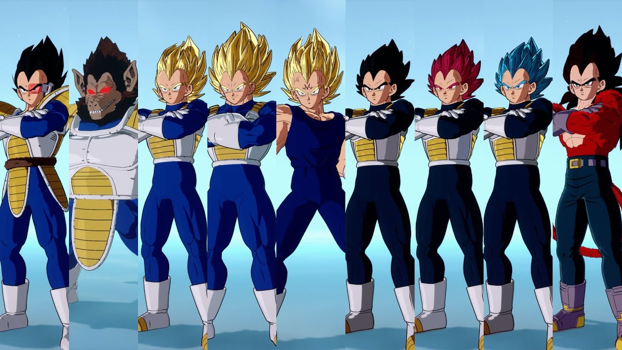 Dragon Ball Sparking Zero - All Vegeta Complete Moveset - YouTube