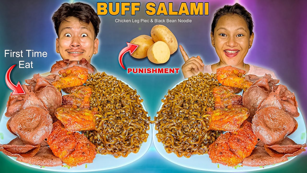 SPICY 🥵 FOOD EATING CHALLENGE | Chicken Leg Piec, Buldak Black Bean ...