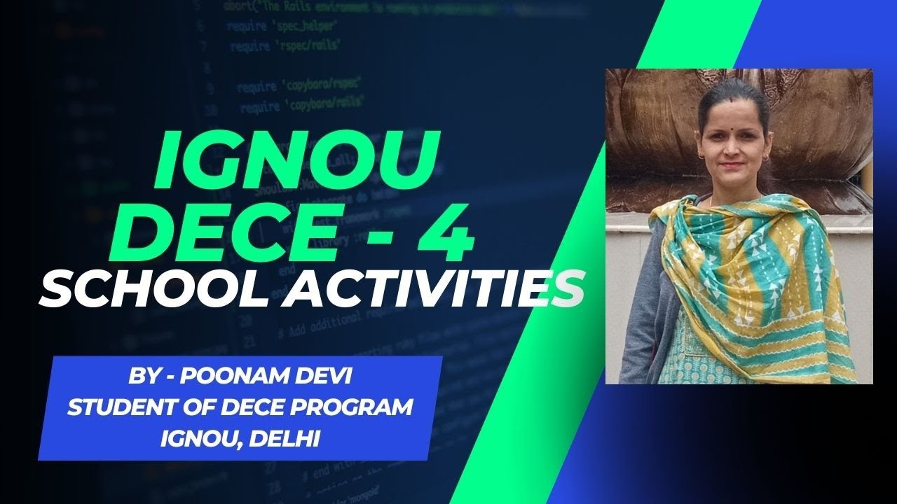 Activity 6 (DECE - 4) IGNOU DECE Program by Poonam Devi - YouTube